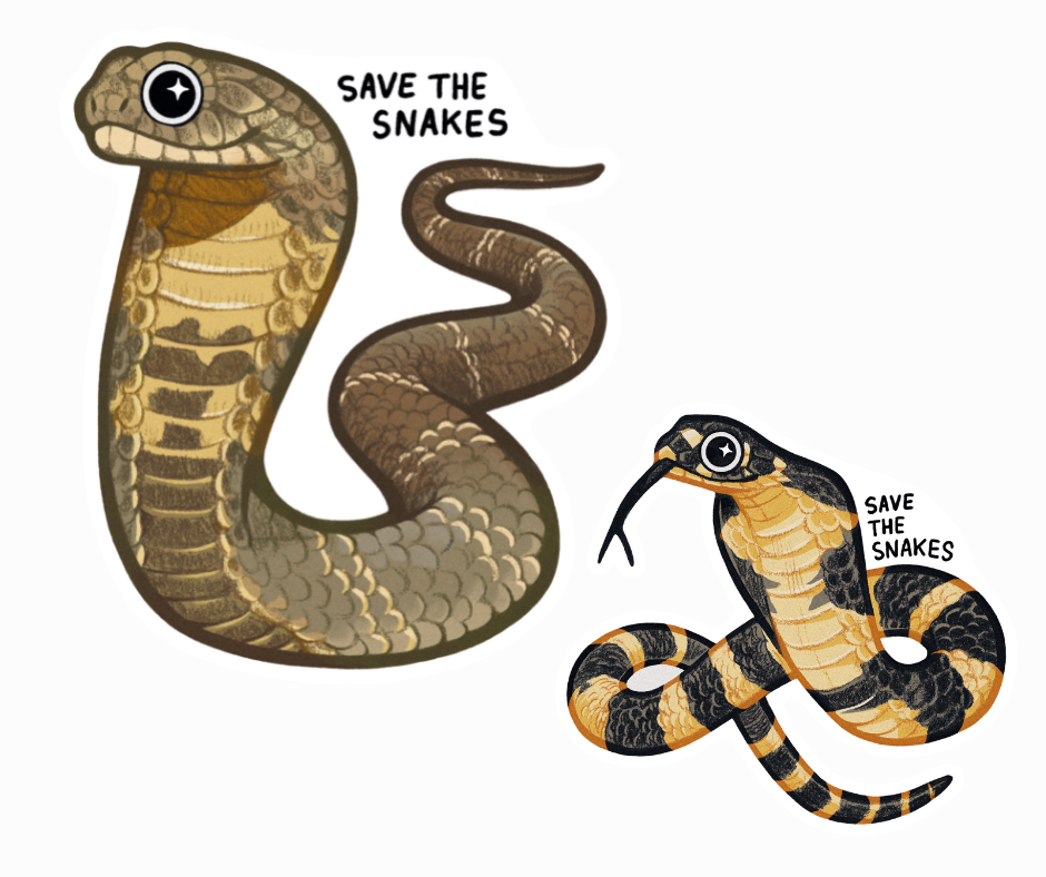 King Cobra Sticker Pack - Save The Snakes